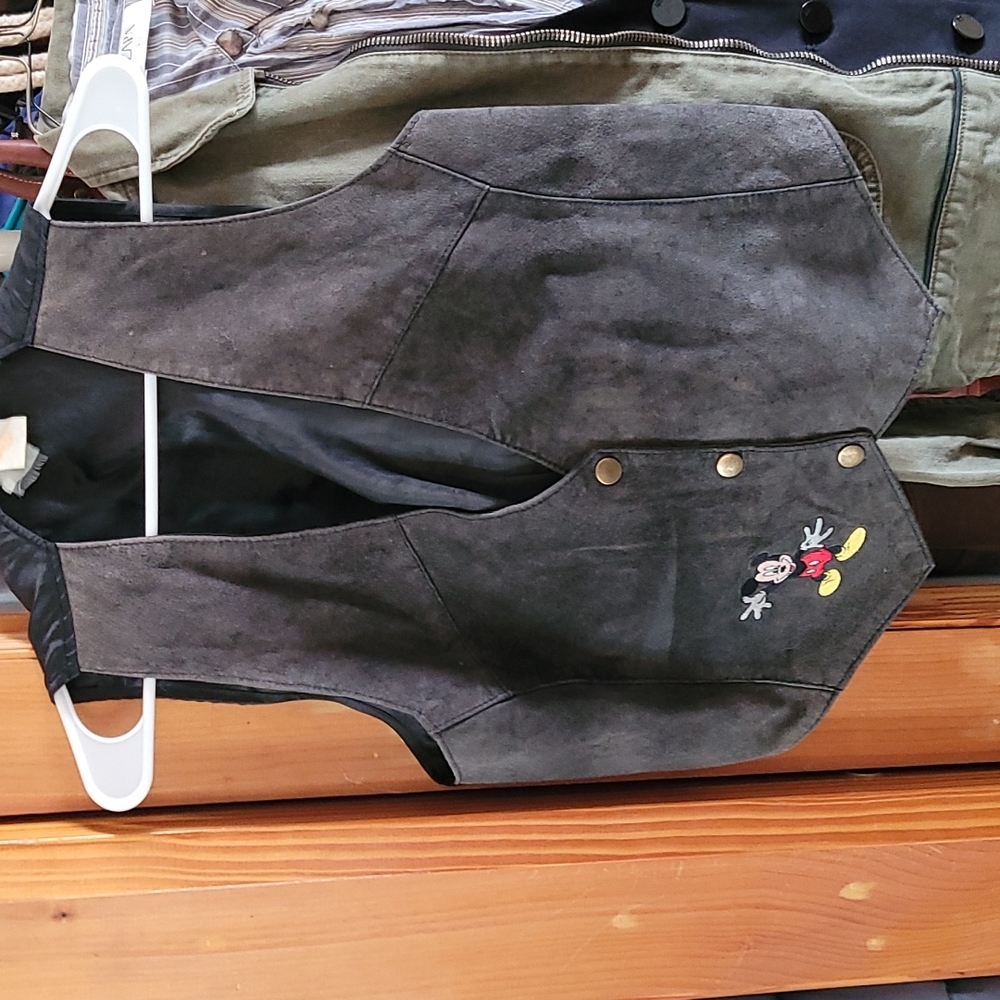 Vintage Disney Leather Mickey Mouse Vest - Gem